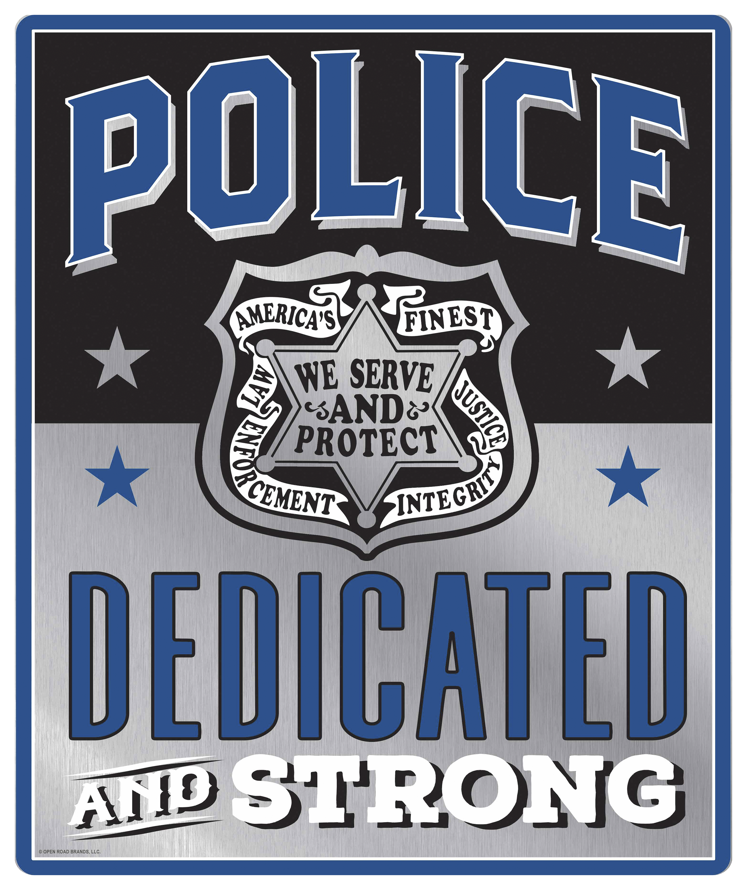 Open Road Brands Police Die-Cut Embossed Tin Sign | Bass Pro Shops